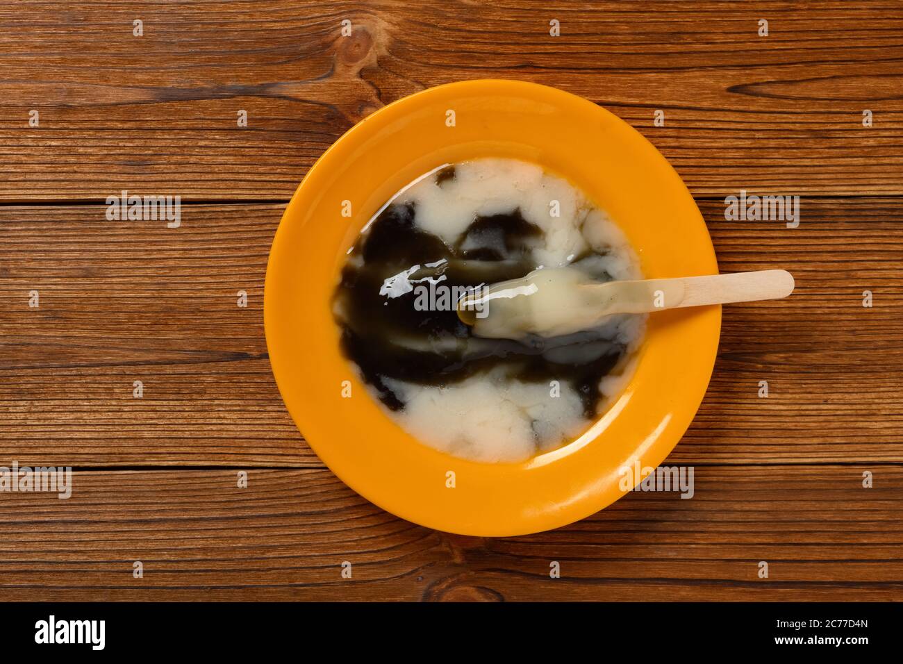 top view melted popsicle with black sesame Stock Photo - Alamy