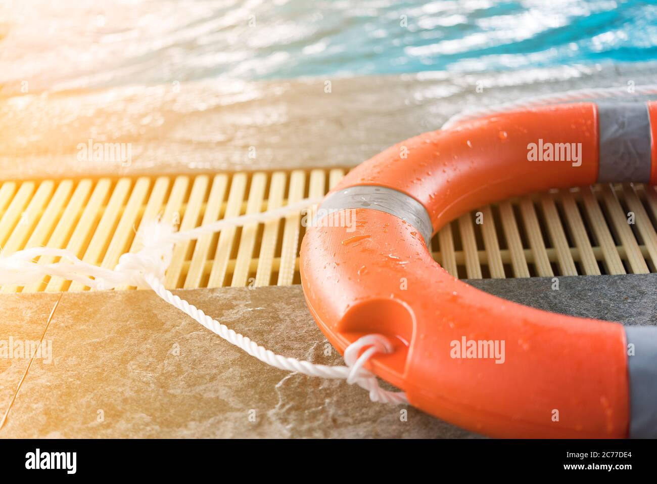 tire floating on swiming pool Stock Photo - Alamy