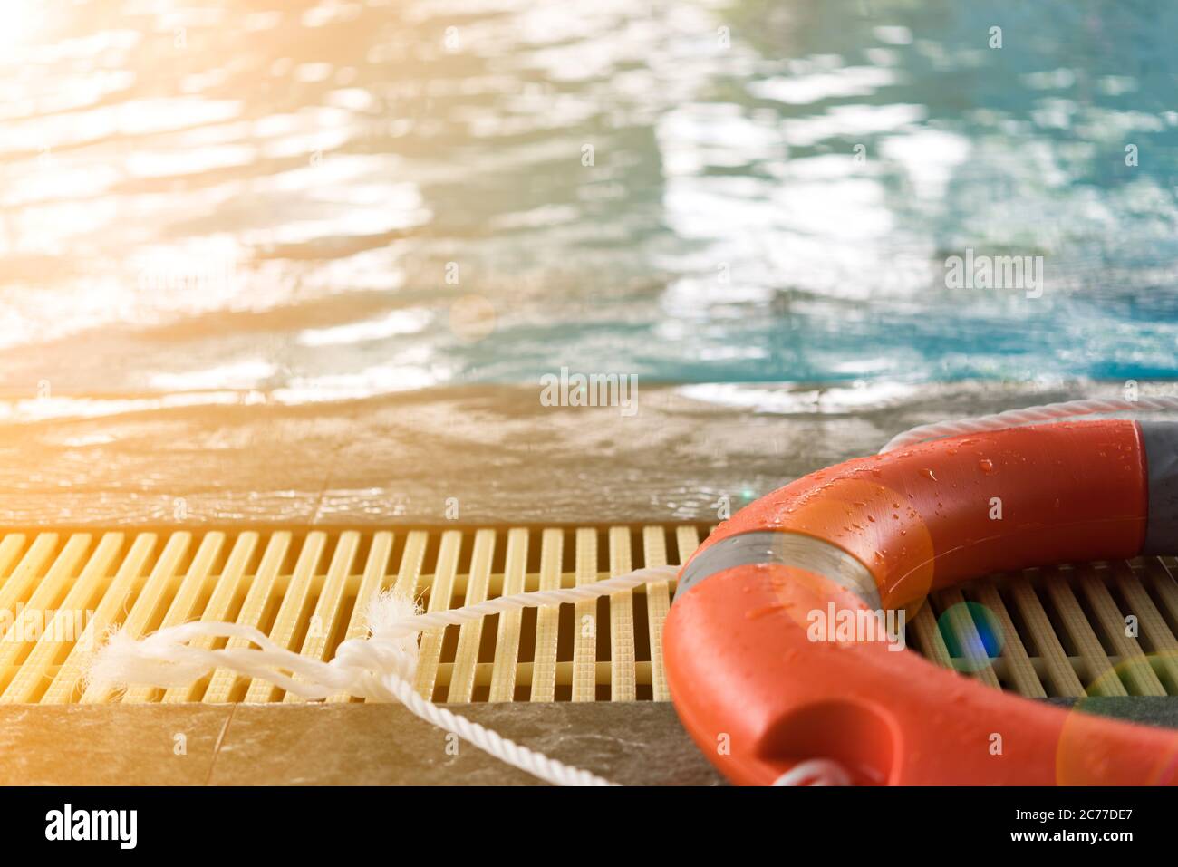 tire floating on swiming pool Stock Photo - Alamy