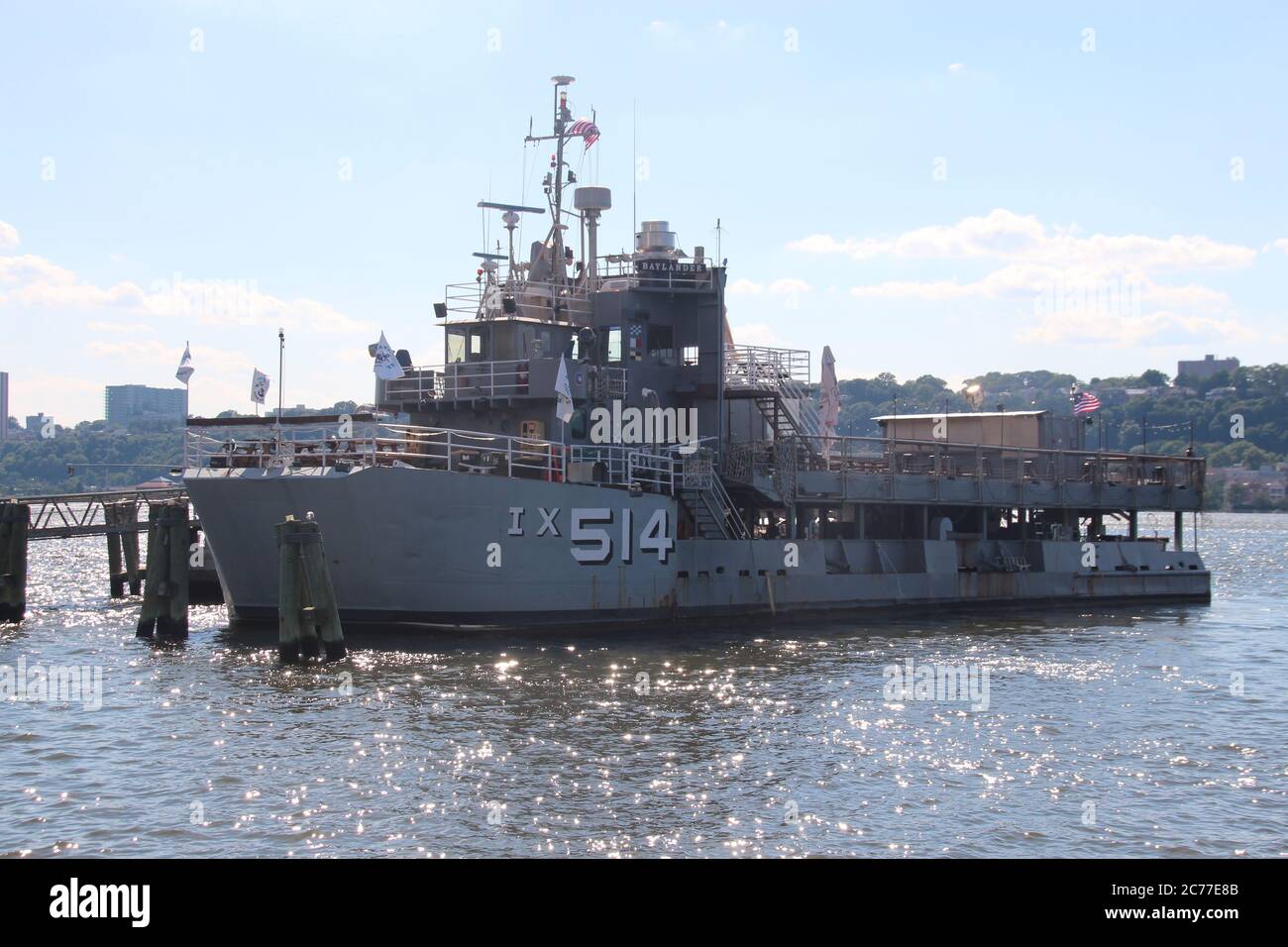 New York, USA. 13th July, 2020. The former mini aircraft carrier ...