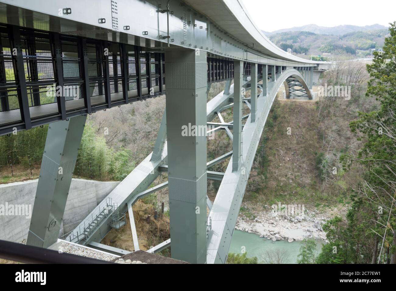 Iida, Nagano, Japan, 04/11/2020 , The newly built “Tenryukyo Ohashi ...