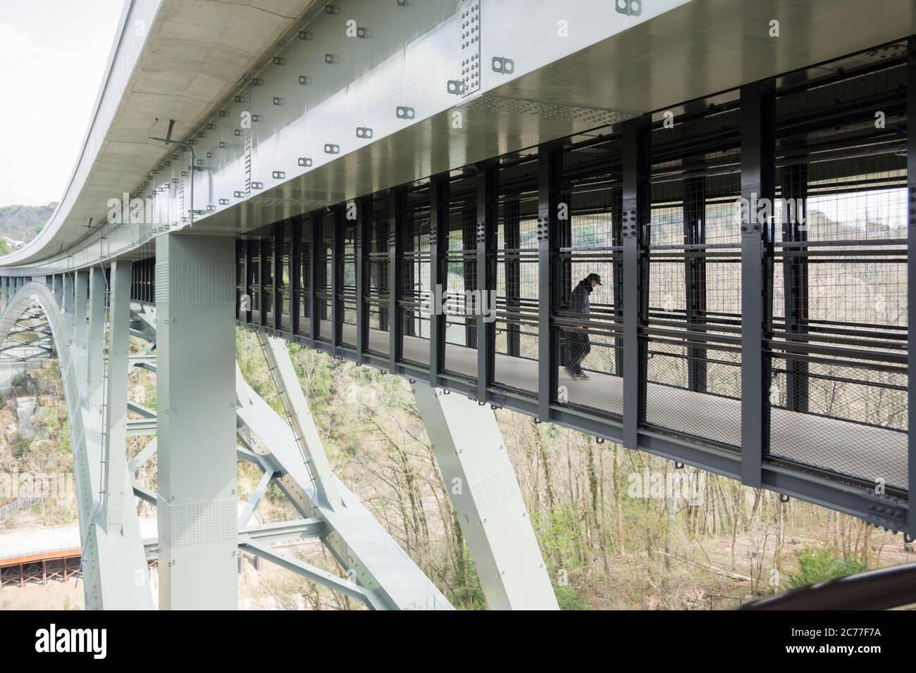 Iida, Nagano, Japan, 04/11/2020 , Inside view of the sora-sampo (walk ...