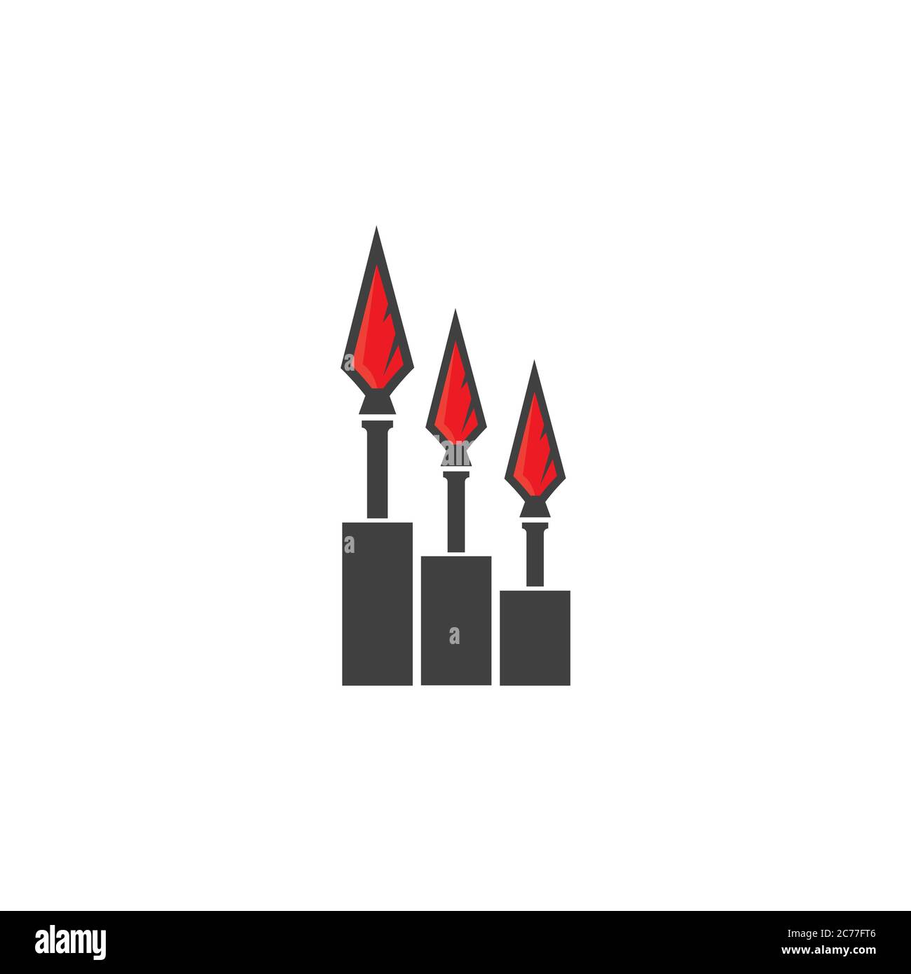 Spear vector illustration icon Template design Stock Vector Image & Art ...