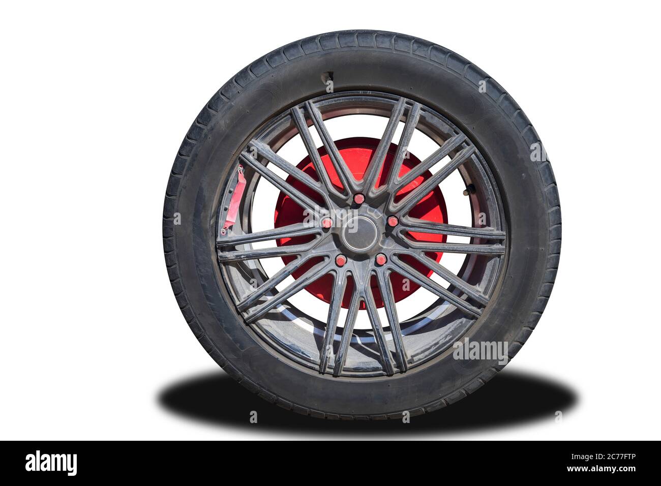 Old car wheels isolated on white background. Save with clipping path ...