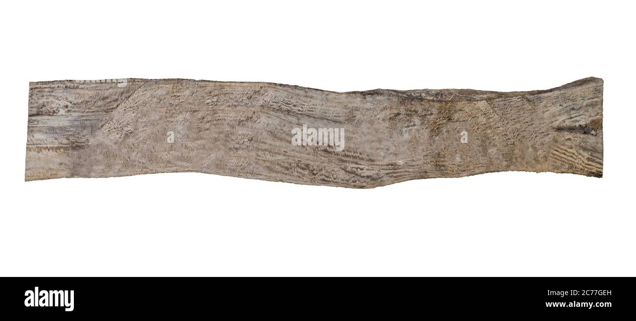 Empty real wood timber isolated on white background use for text or ...