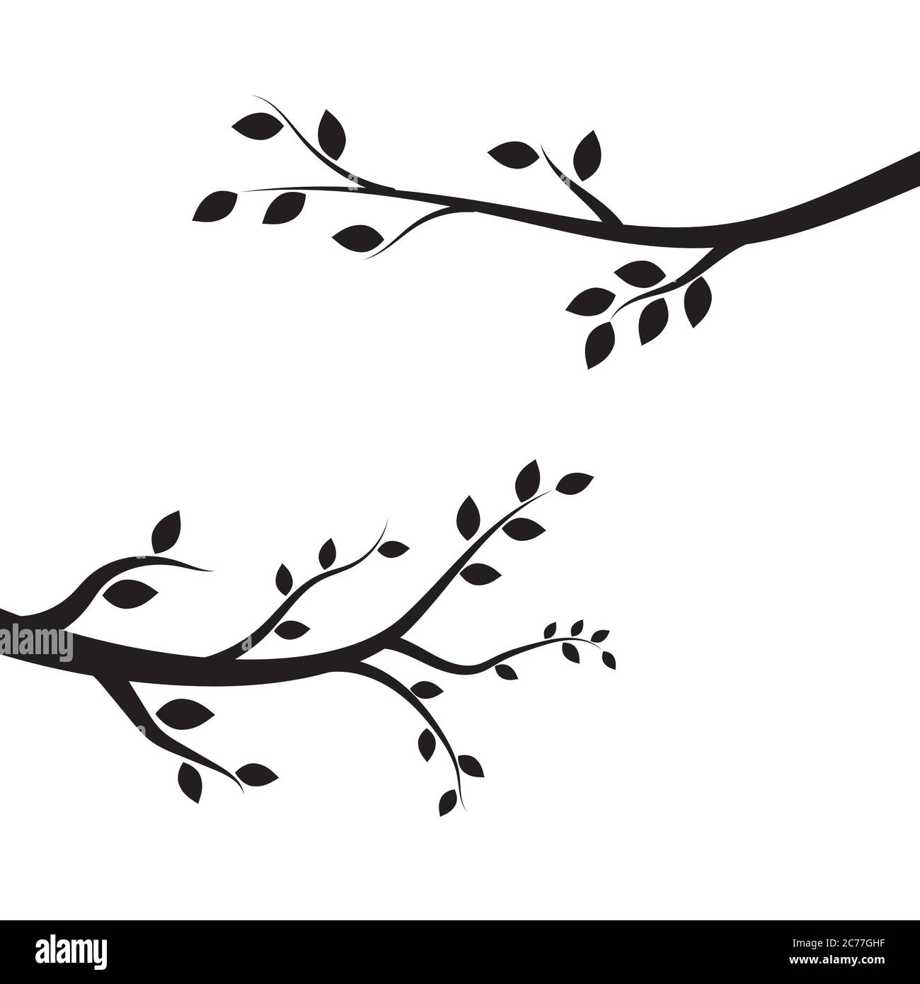 tree branch vector illustration design template Stock Vector Image ...