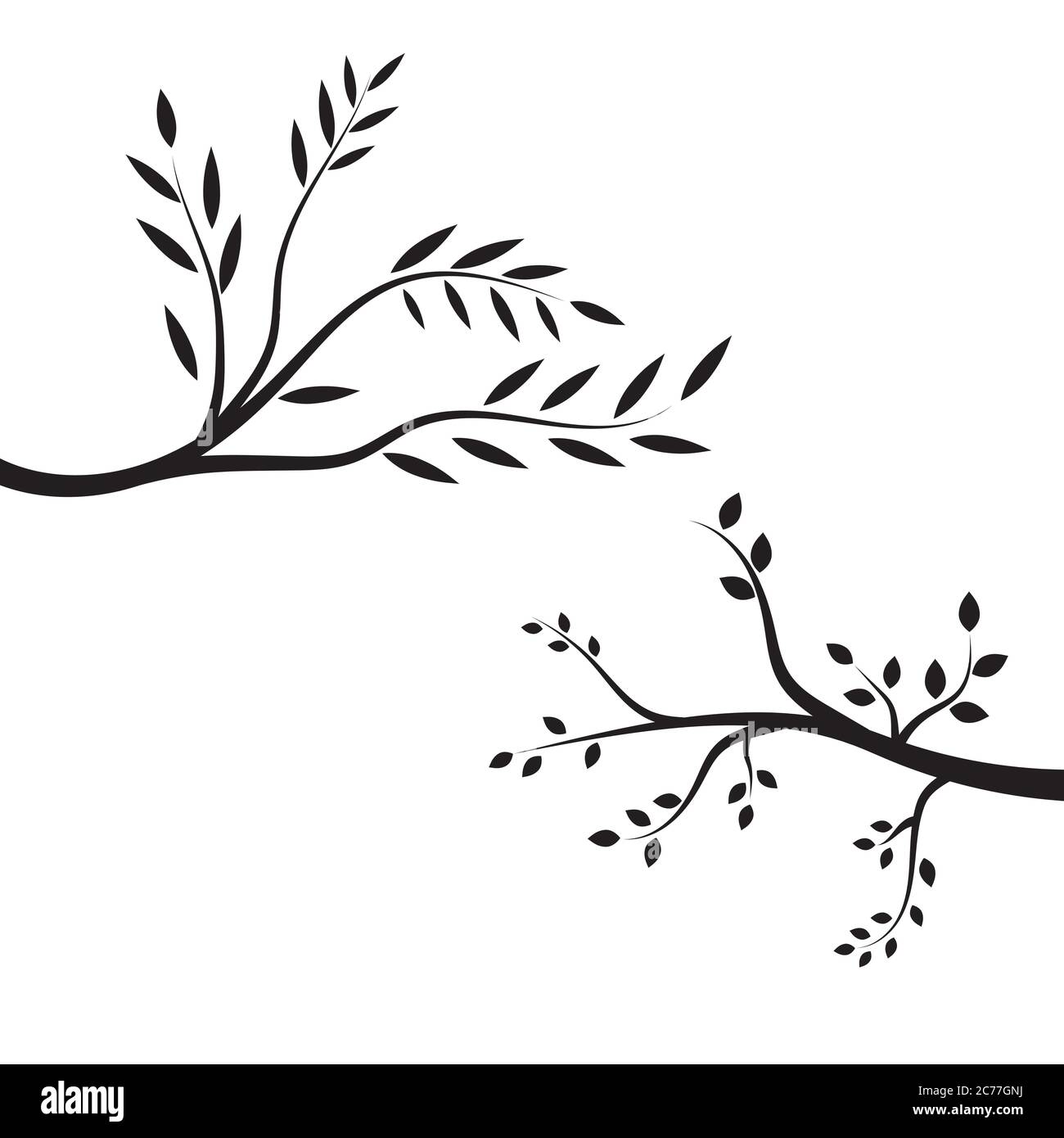 tree branch vector illustration design template Stock Vector Image ...