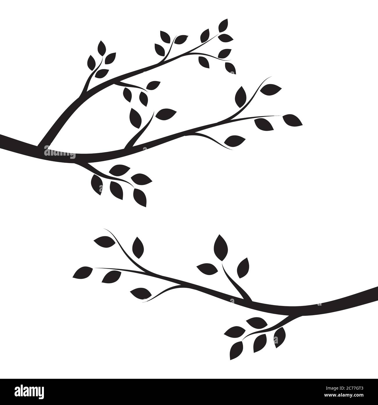 tree branch vector illustration design template Stock Vector Image ...