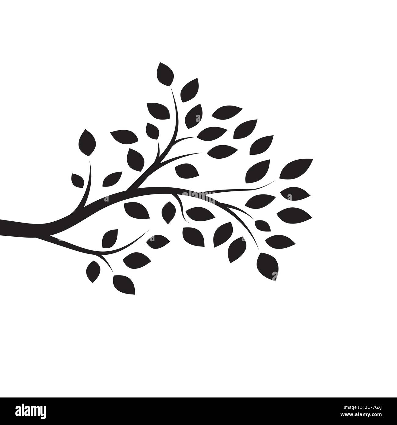 tree branch vector illustration design template Stock Vector Image ...