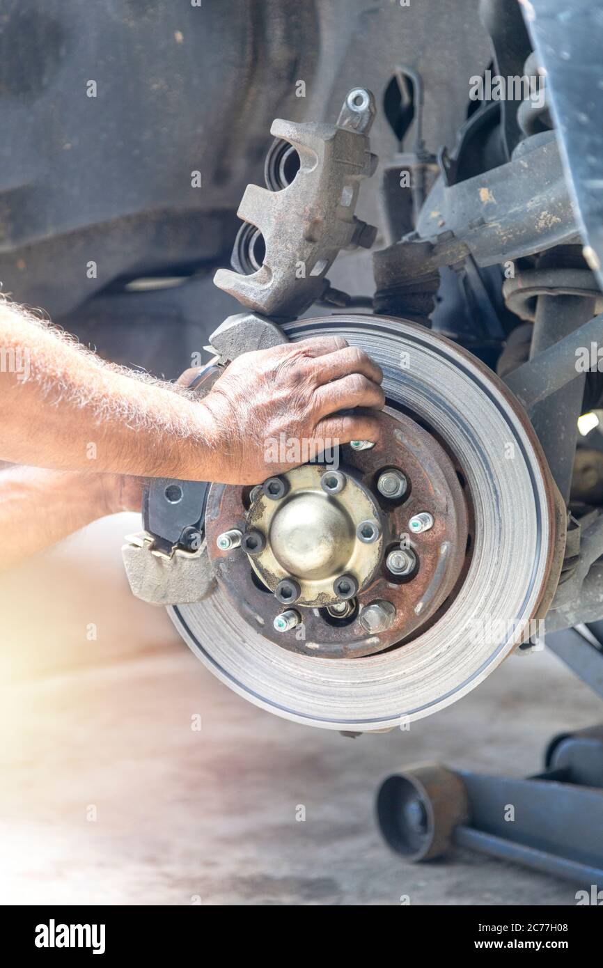 Repair disc brake hand hi-res stock photography and images - Alamy