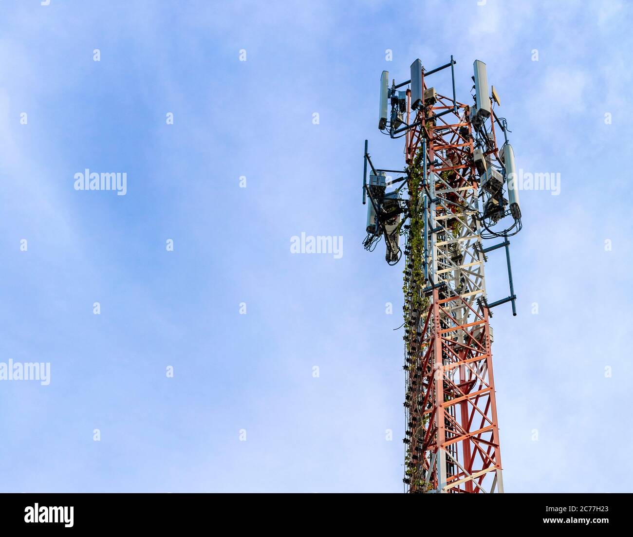 mobile phone communication and network signal repeater antenna tower ...