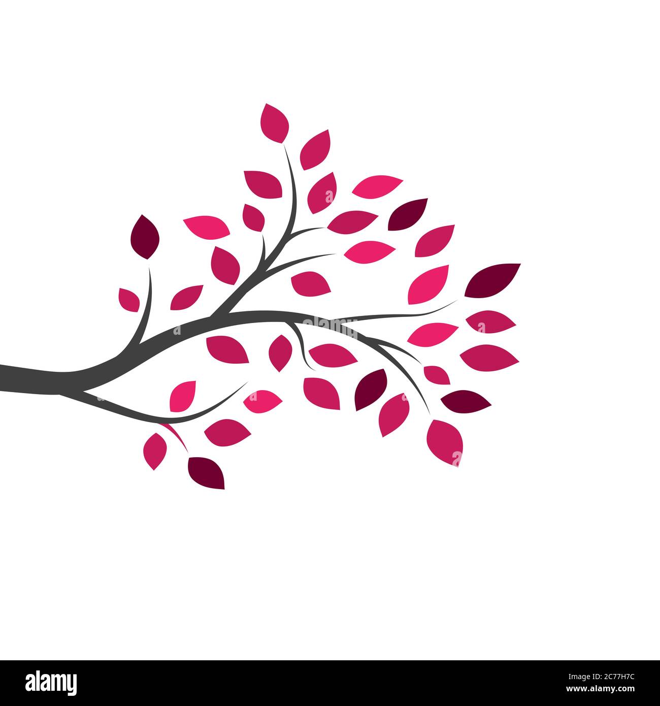 tree branch vector illustration design template Stock Vector Image ...