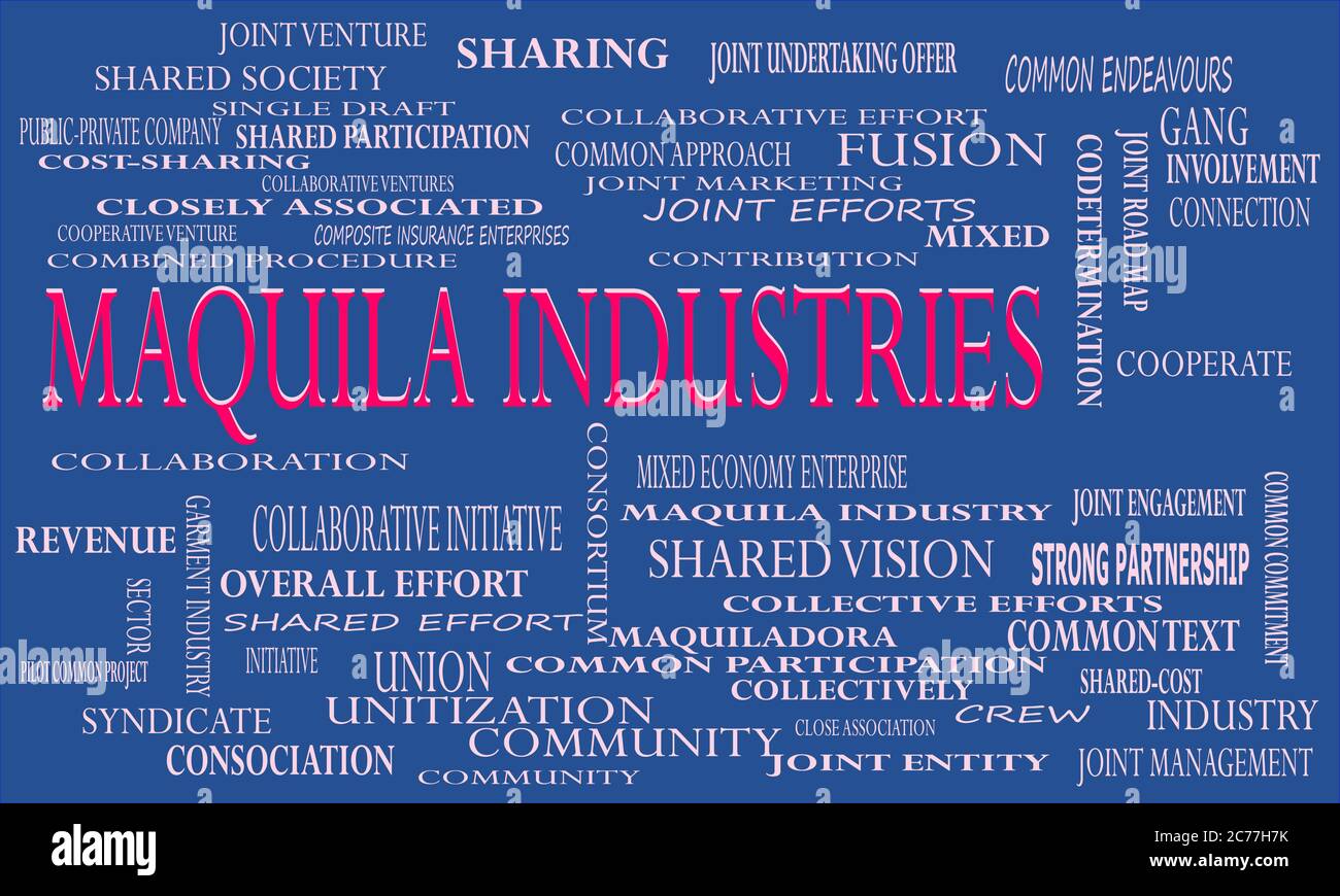 Maquila industries Business partnership related terminology presented ...