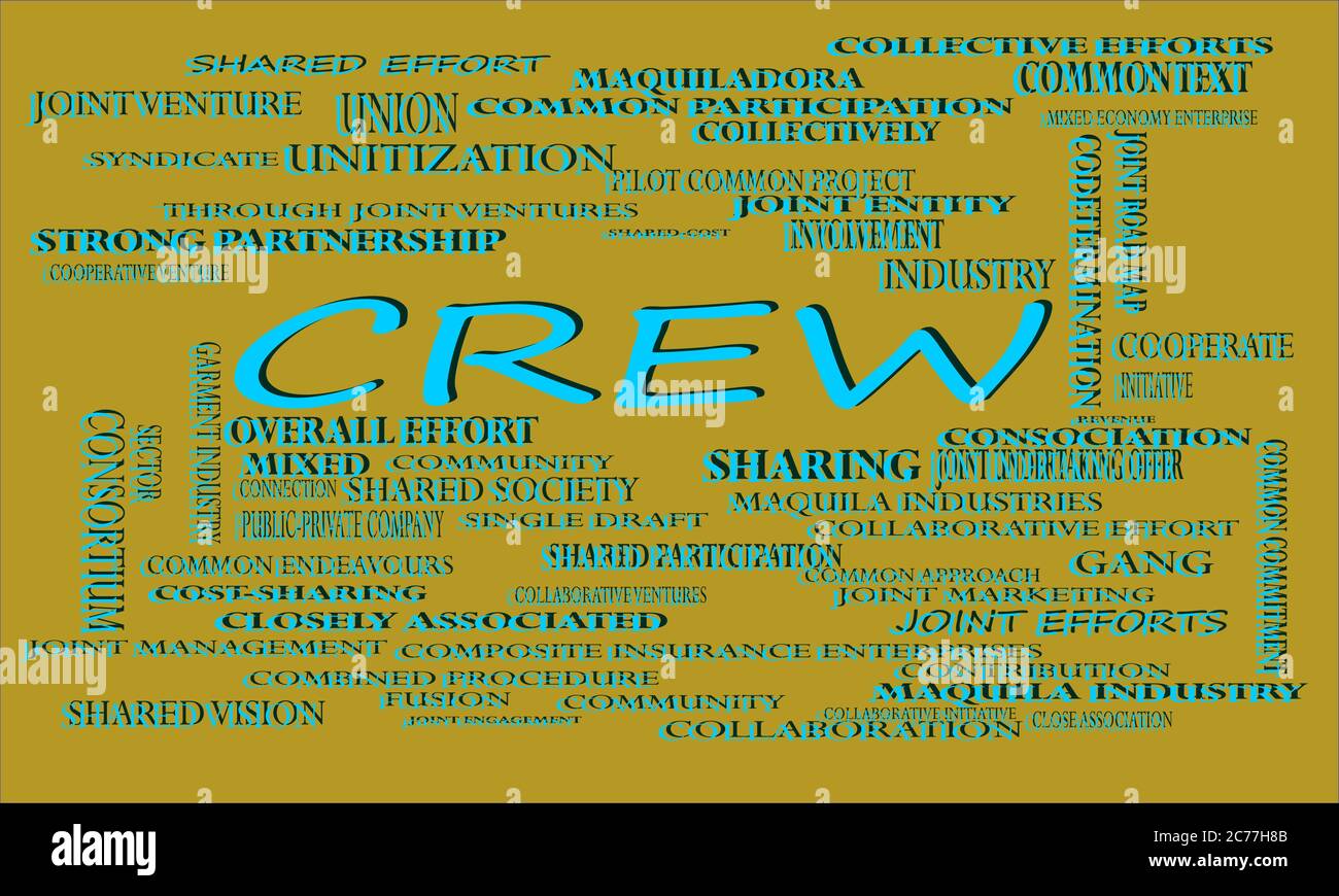 Crew Business partnership related terminology presented on word cloud ...