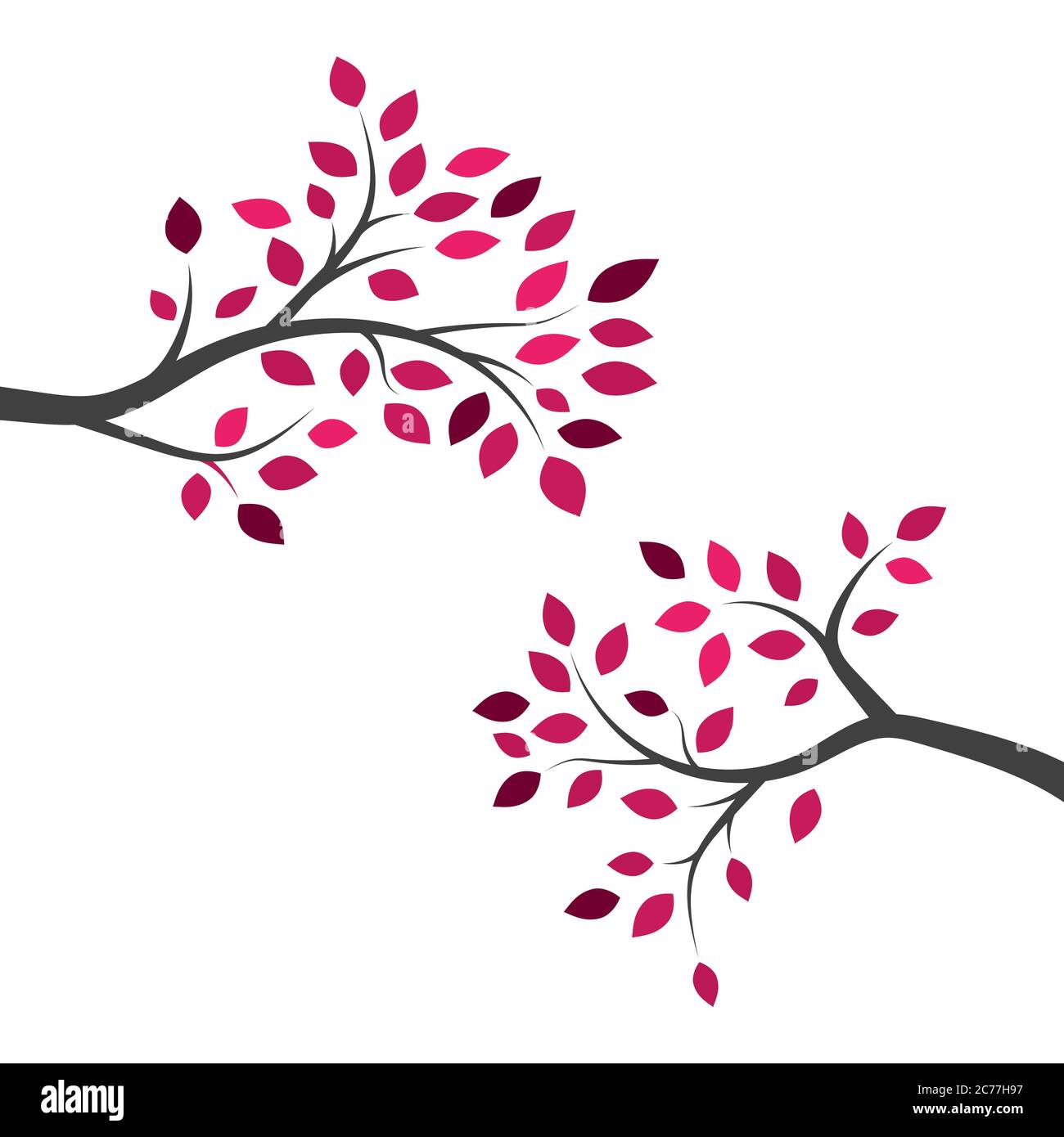 tree branch vector illustration design template Stock Vector Image ...