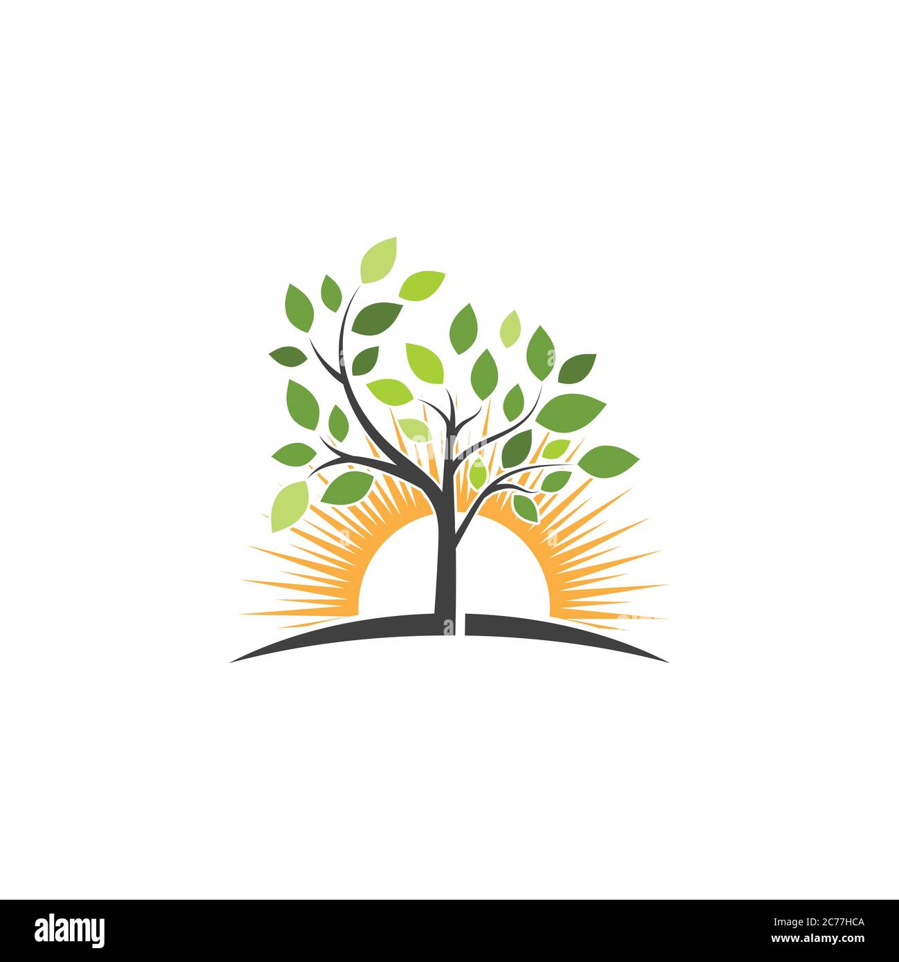 tree branch vector illustration design template Stock Vector Image ...