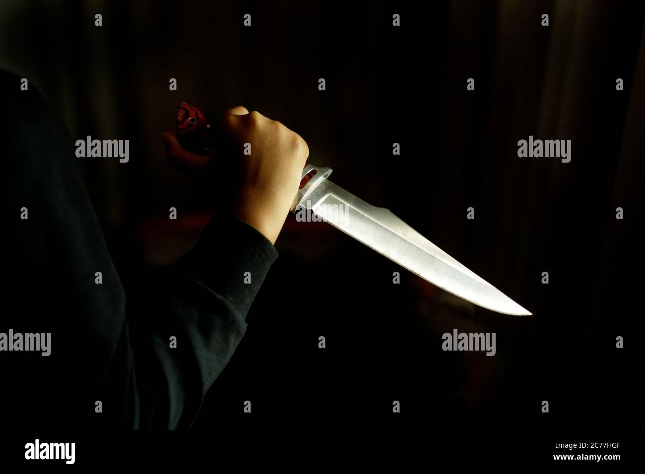 Closeup hand holding knife sharp hi-res stock photography and images ...