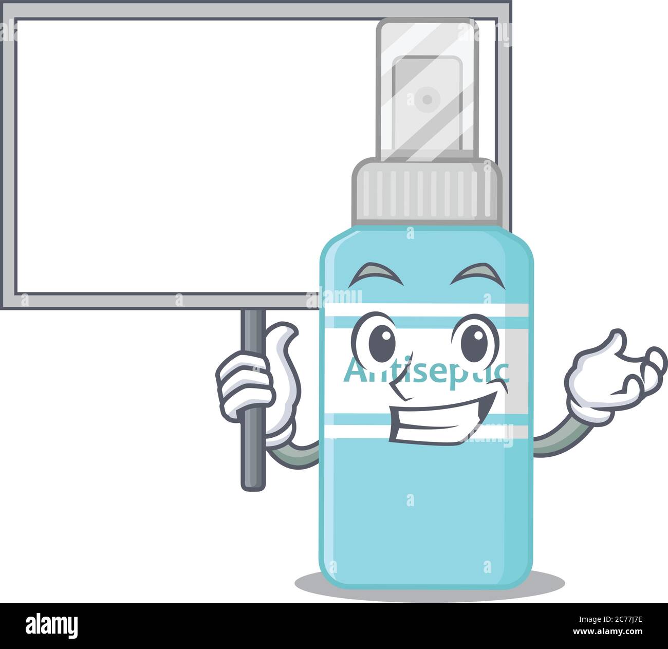 sweet Mascot design of antiseptic bring a board Stock Vector Image ...