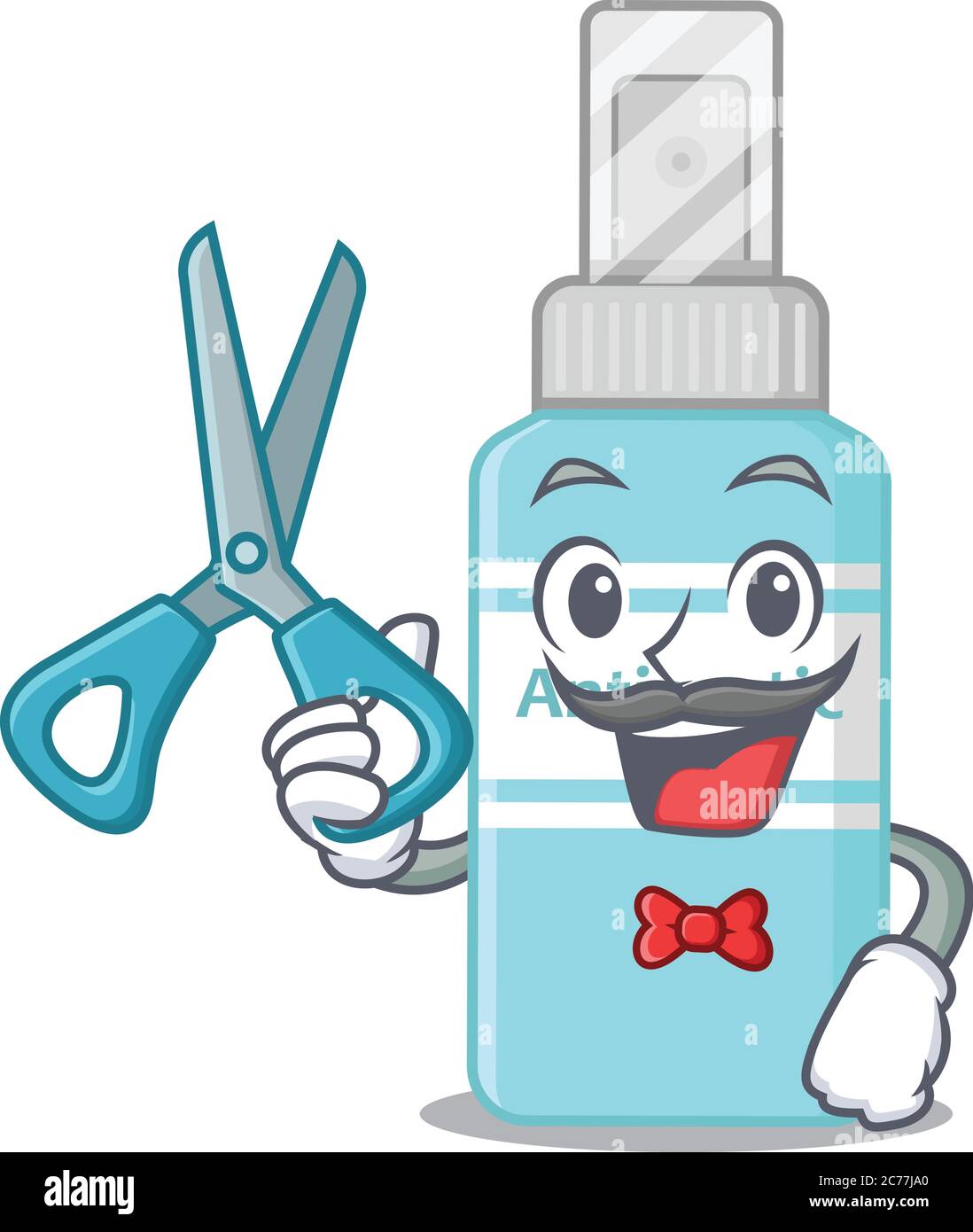 Antiseptic talented barber cartoon character design working in the ...