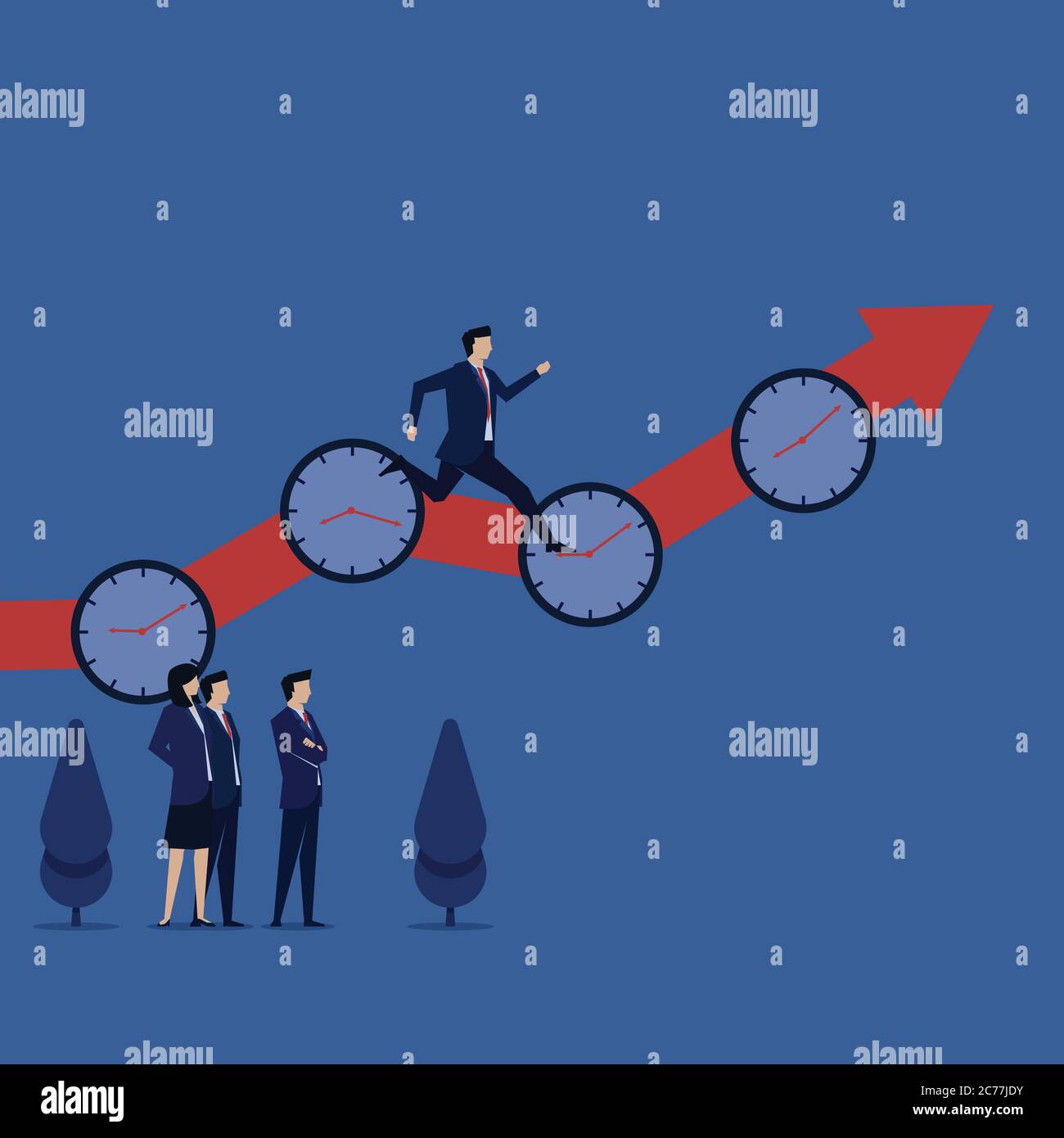 Growing clock Stock Vector Images - Alamy