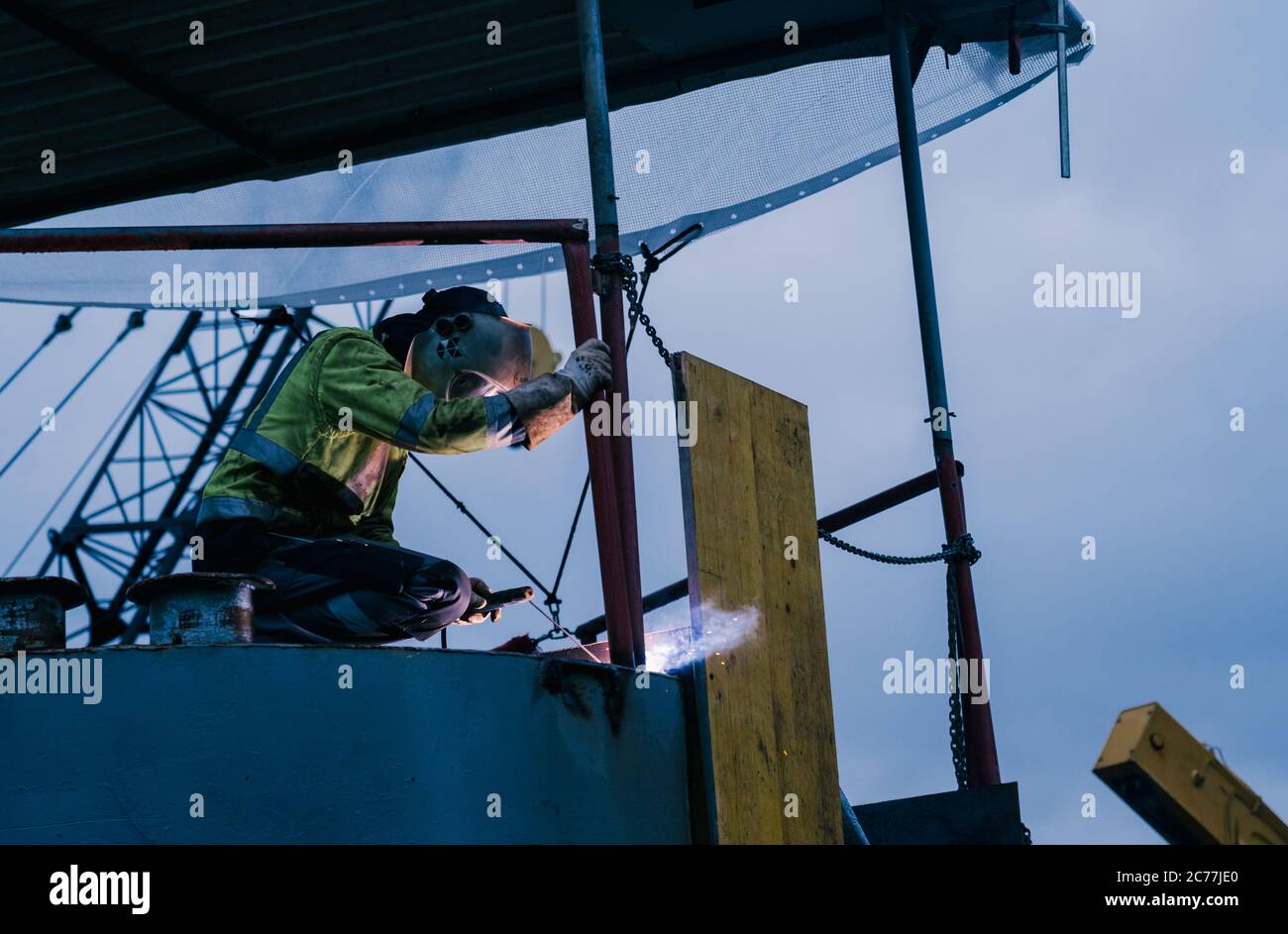 Craftsman working arc welding machine hi-res stock photography and ...