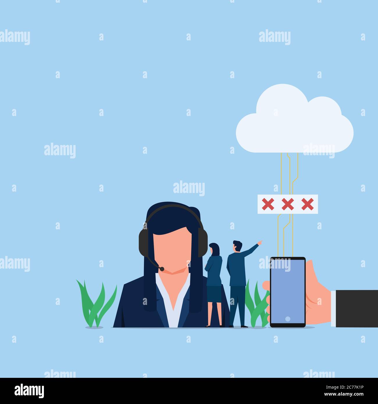 Phone not connected to cloud call customer service. Business flat ...