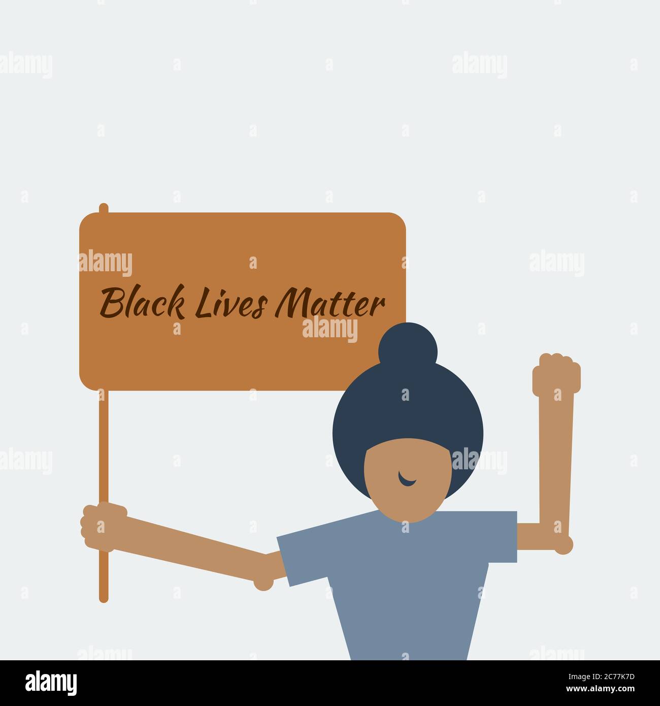 Illustration of black lives matter, stop discrimination, say no to ...