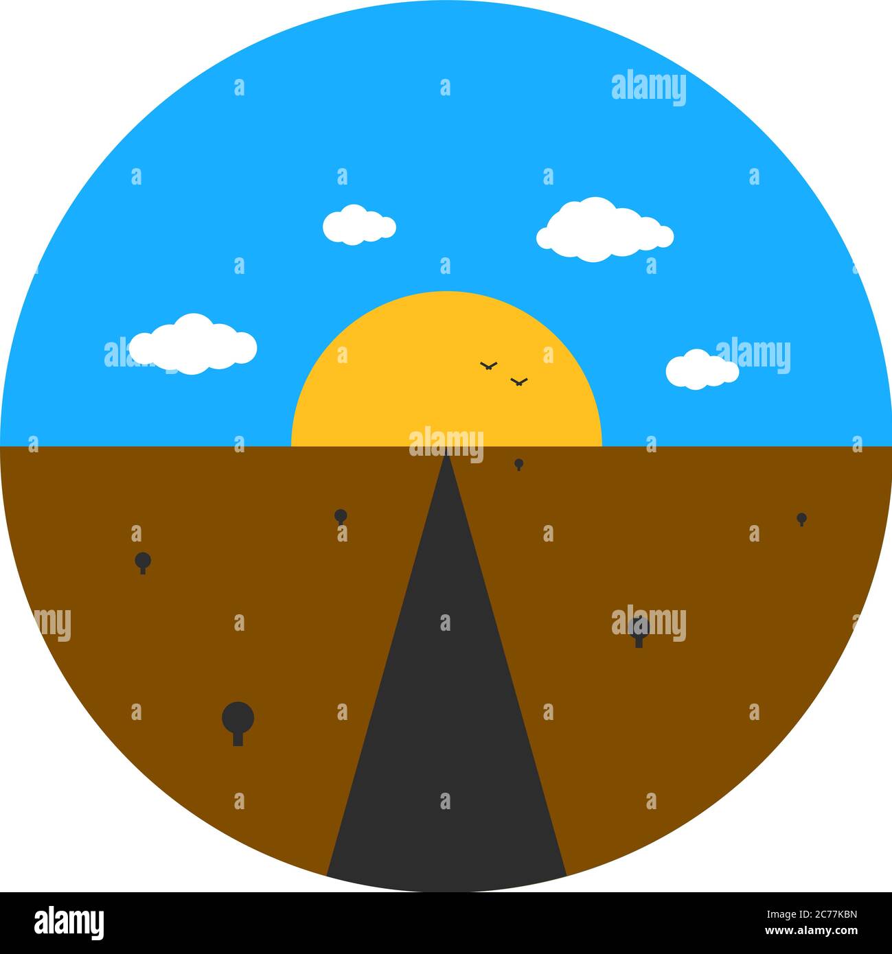 Sunset and sunrise Stock Vector Images - Alamy