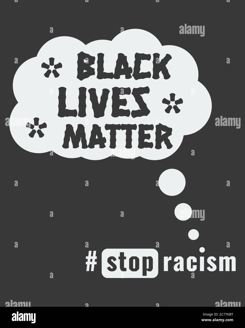 Illustration of black lives matter, stop discrimination, say no to ...