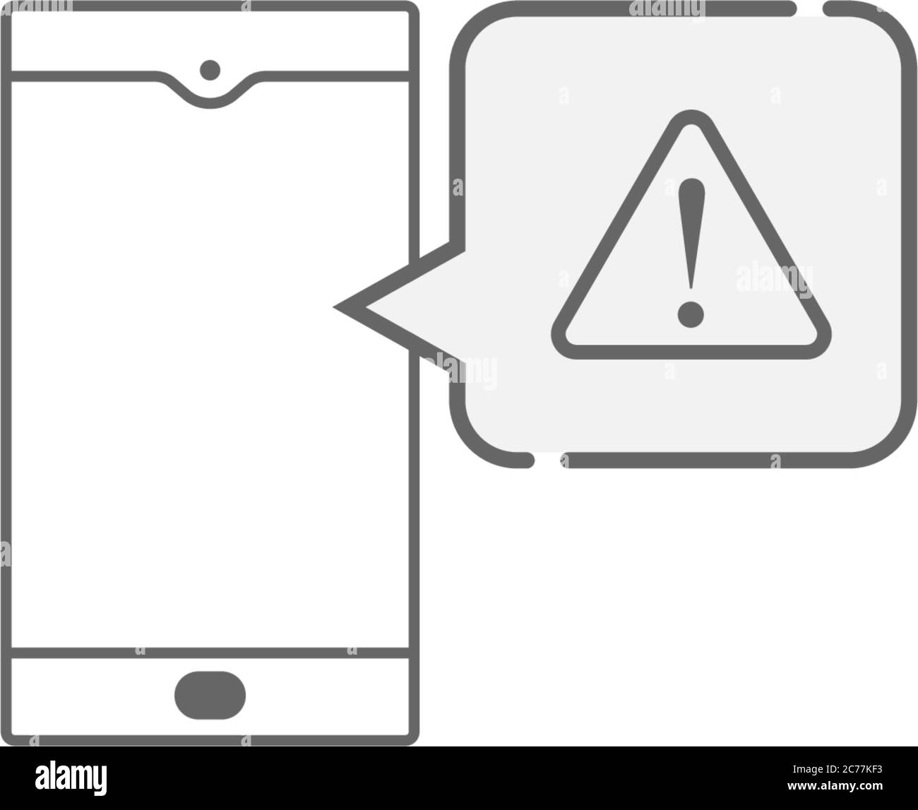 Smartphone alert logo icon vector template Stock Vector Image & Art - Alamy