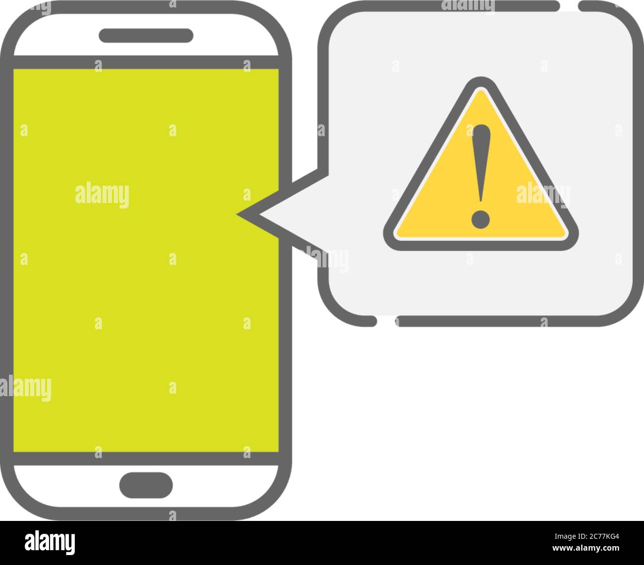 Smartphone alert logo icon vector template Stock Vector Image & Art - Alamy