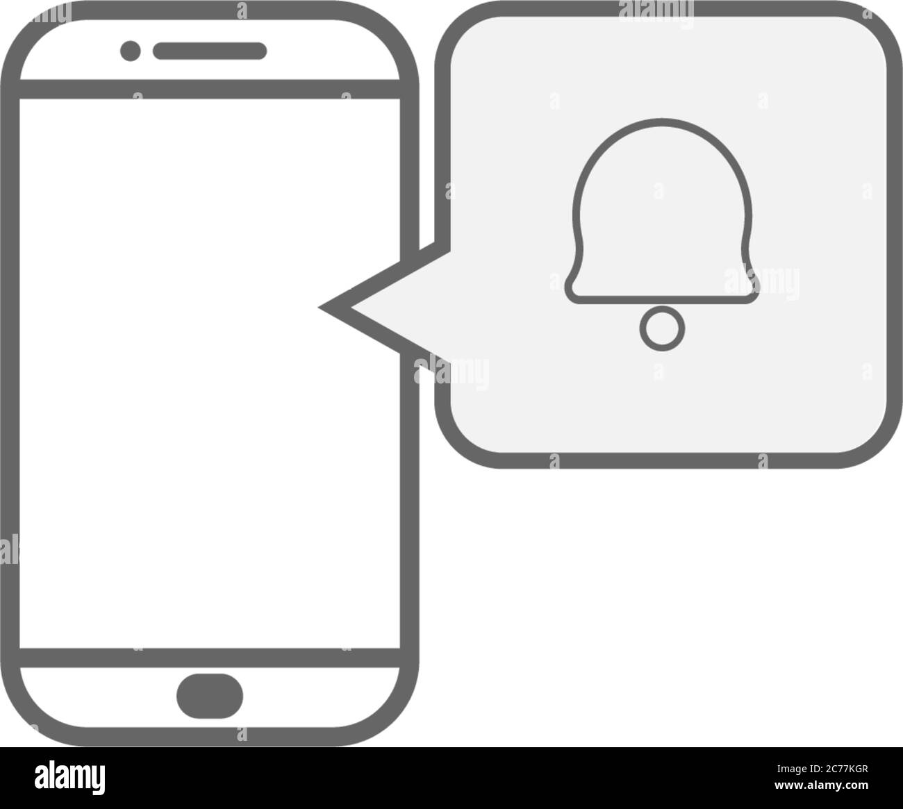 Smartphone notification logo icon vector template Stock Vector Image ...