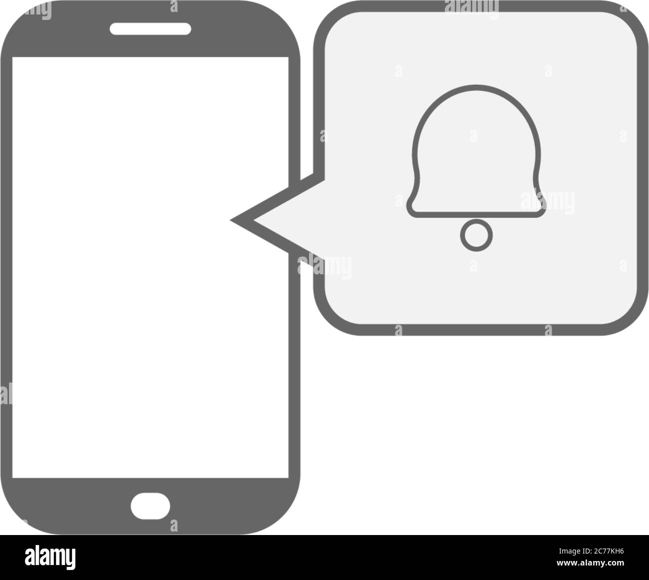 Smartphone notification logo icon vector template Stock Vector Image ...
