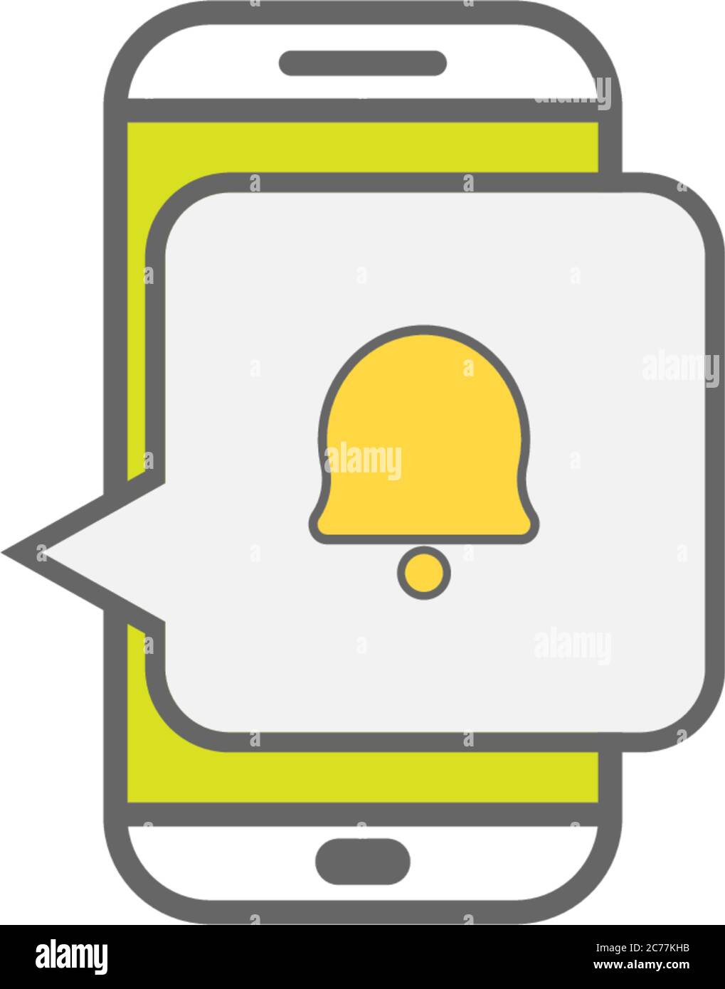 Smartphone notification logo icon vector template Stock Vector Image ...