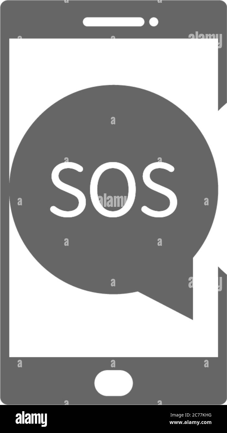 Smartphone bubble chat SOS logo icon vector template Stock Vector Image ...