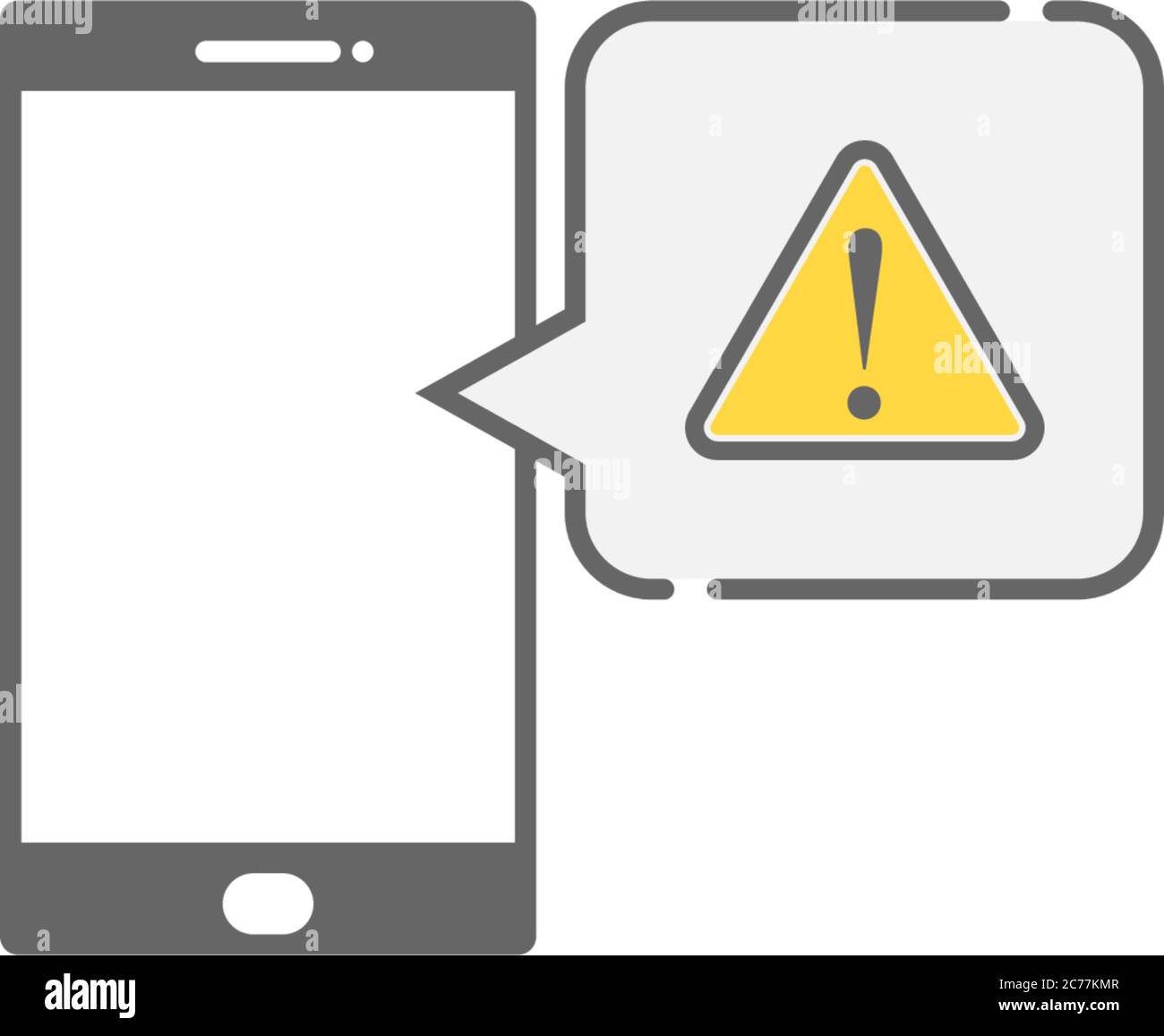 Smartphone alert logo icon vector template Stock Vector Image & Art - Alamy