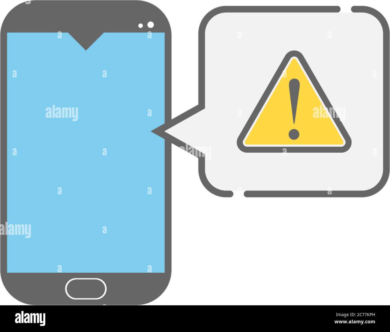 Smartphone alert logo icon vector template Stock Vector Image & Art - Alamy