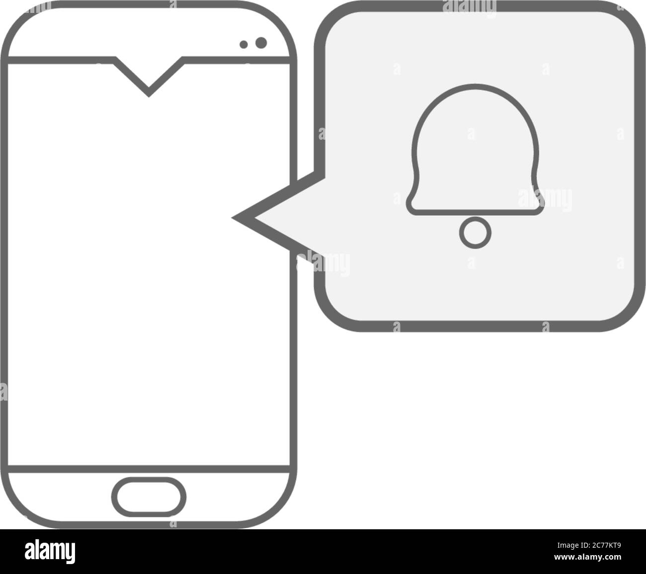 Smartphone notification logo icon vector template Stock Vector Image ...