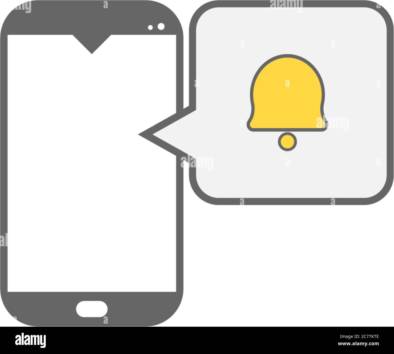 Smartphone notification logo icon vector template Stock Vector Image ...