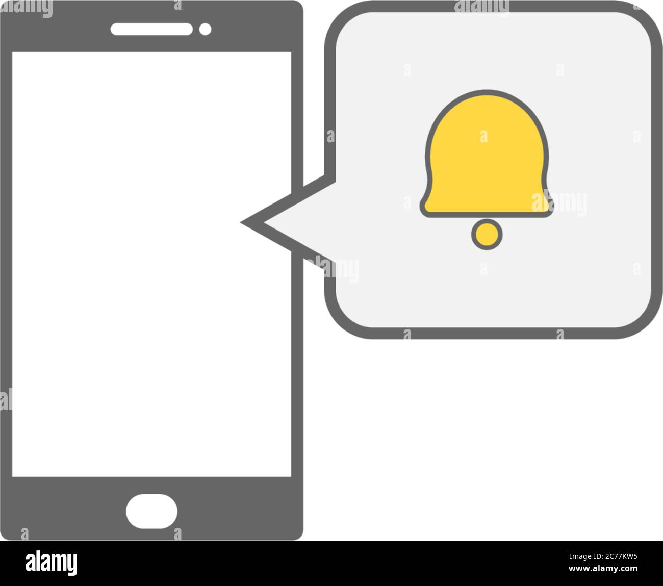 Smartphone notification logo icon vector template Stock Vector Image ...