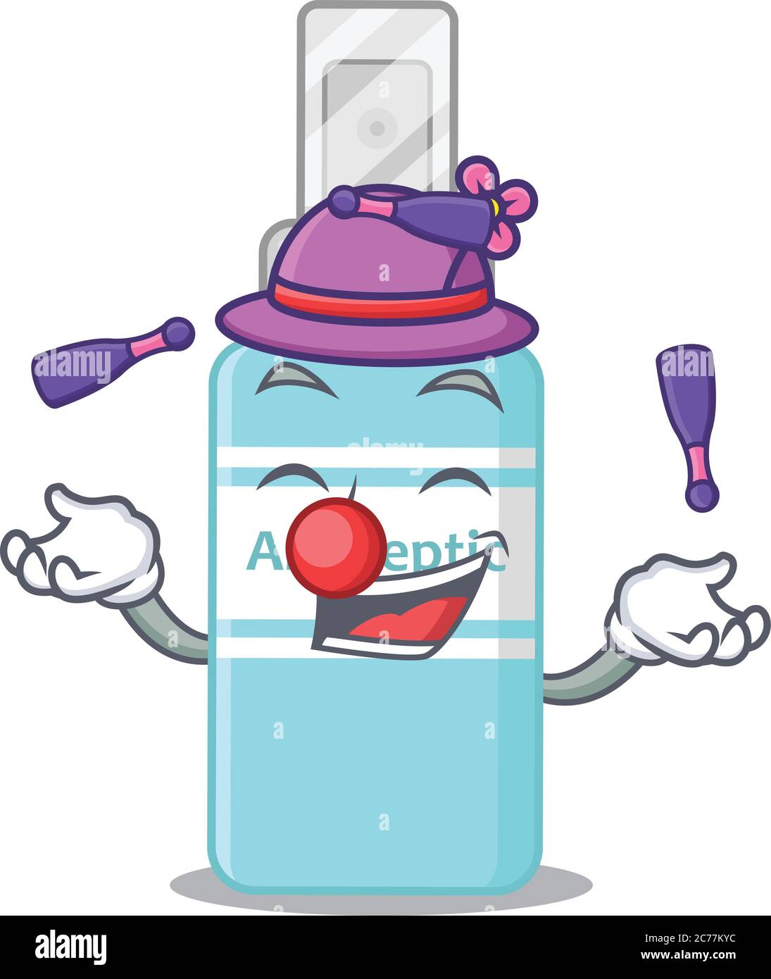 A antiseptic cartoon design style love playing juggling Stock Vector ...