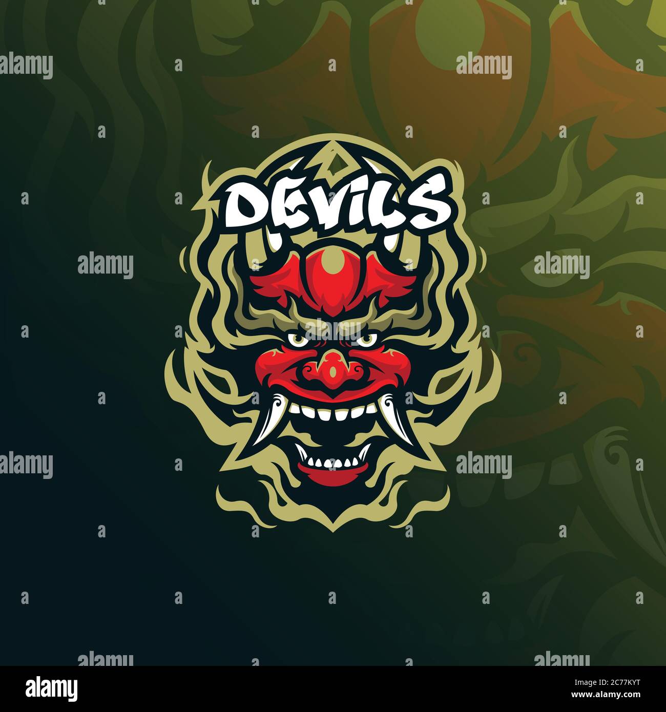 devil vector mascot logo design with modern illustration concept style ...