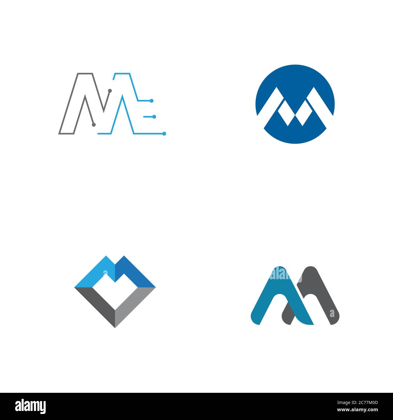 M letter icon Stock Vector Images - Alamy
