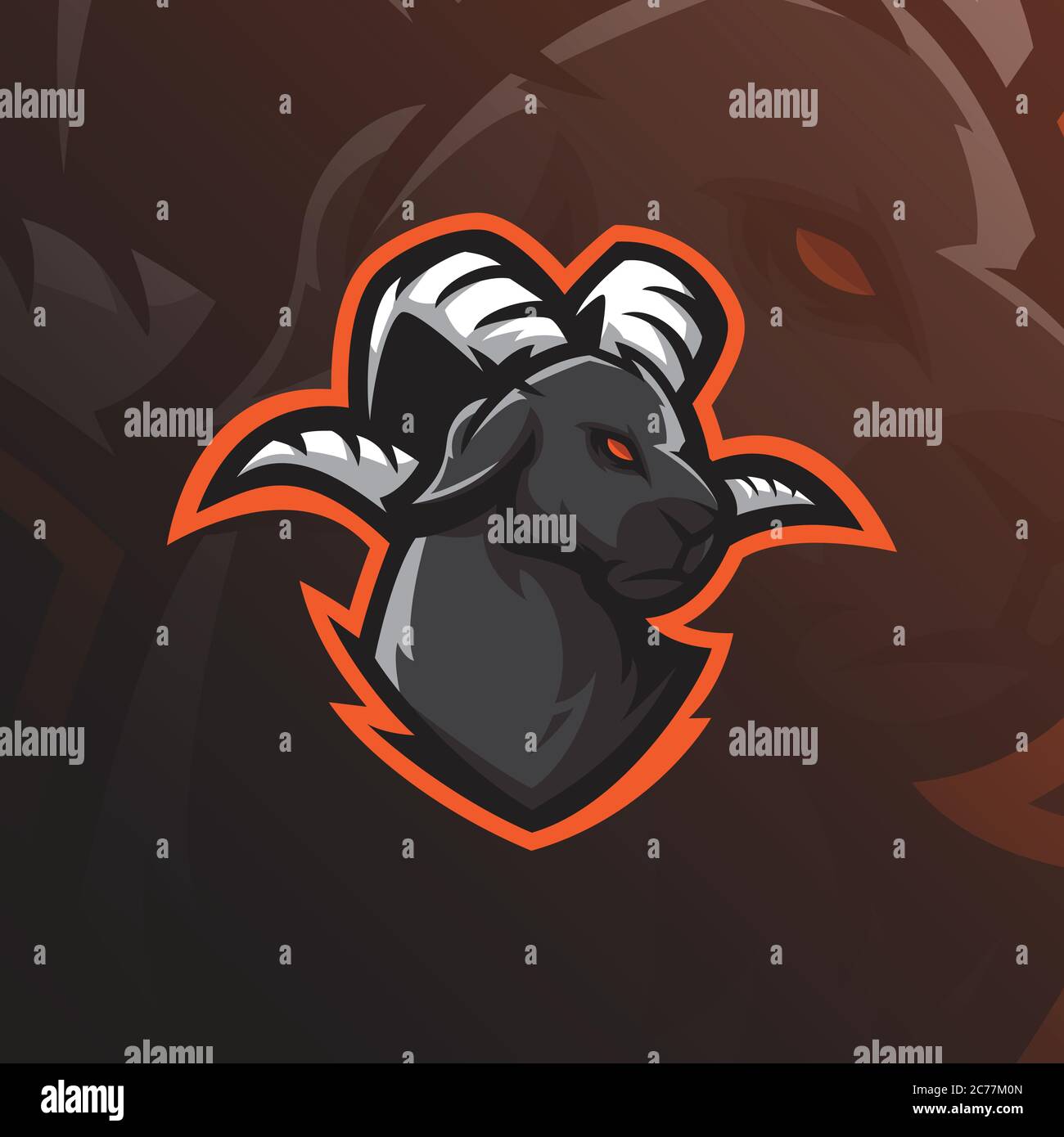 goat mascot logo design vector with modern illustration concept style ...