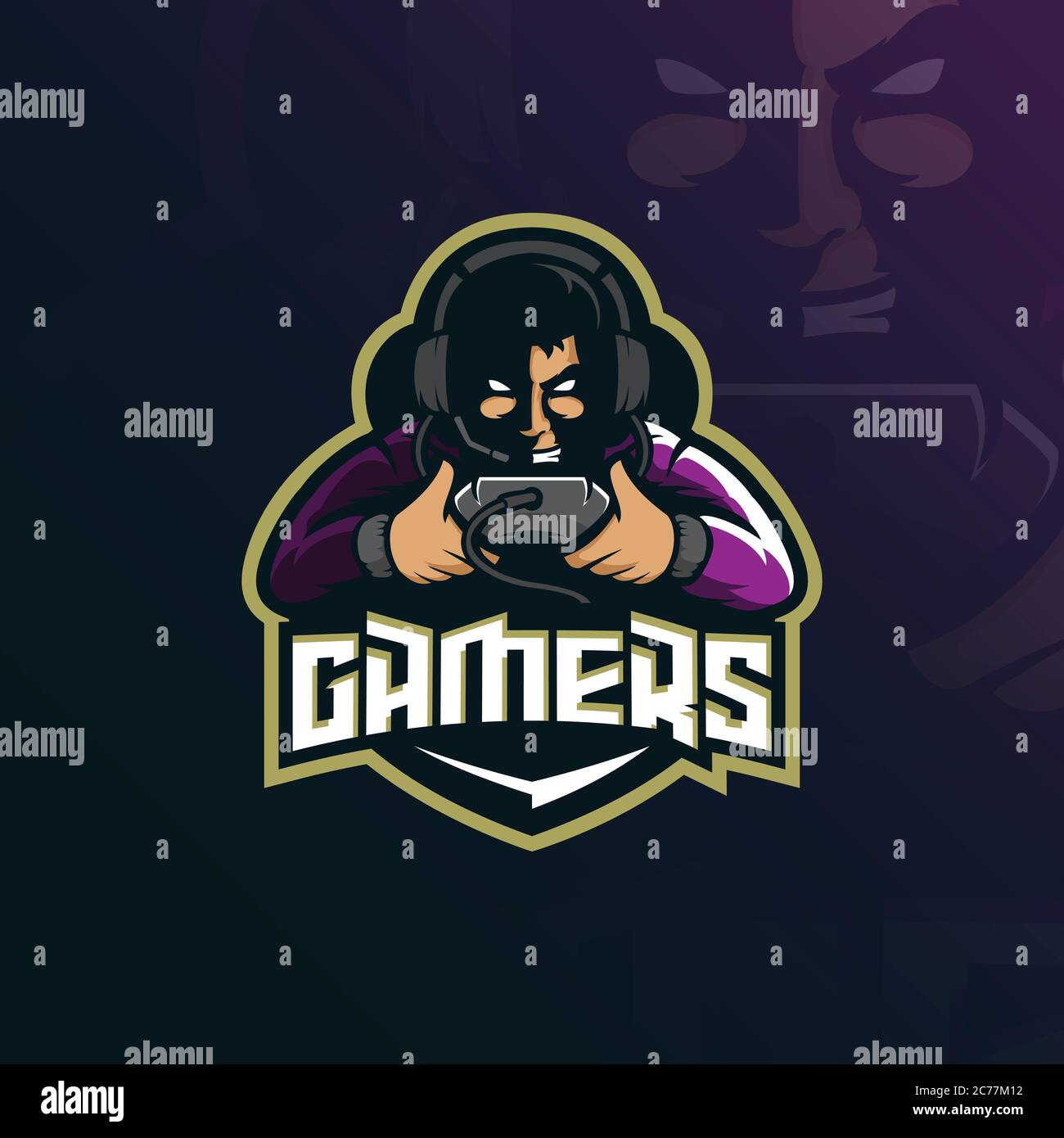 gamer mascot logo design vector with modern illustration concept style ...