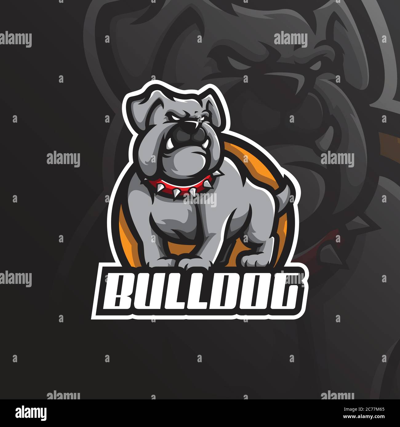bulldog mascot logo design vector with modern illustration concept ...