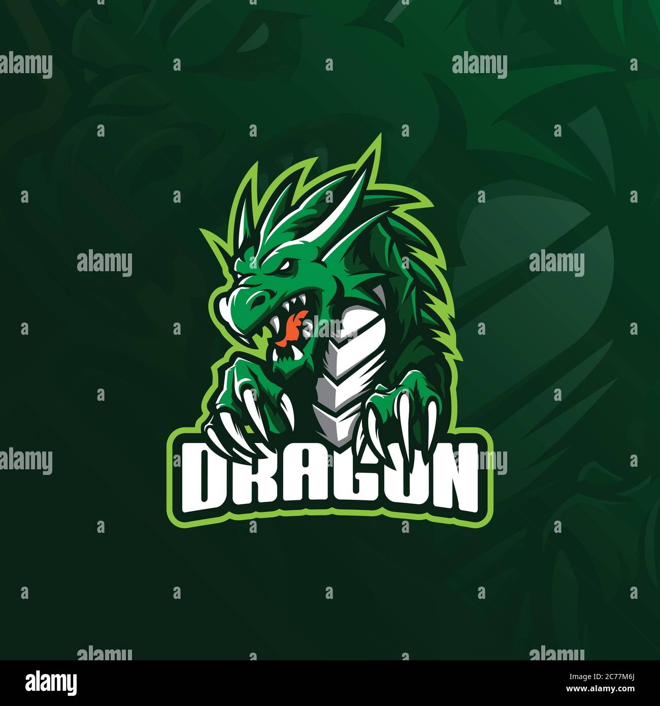 dragon mascot logo design vector with modern illustration concept style ...