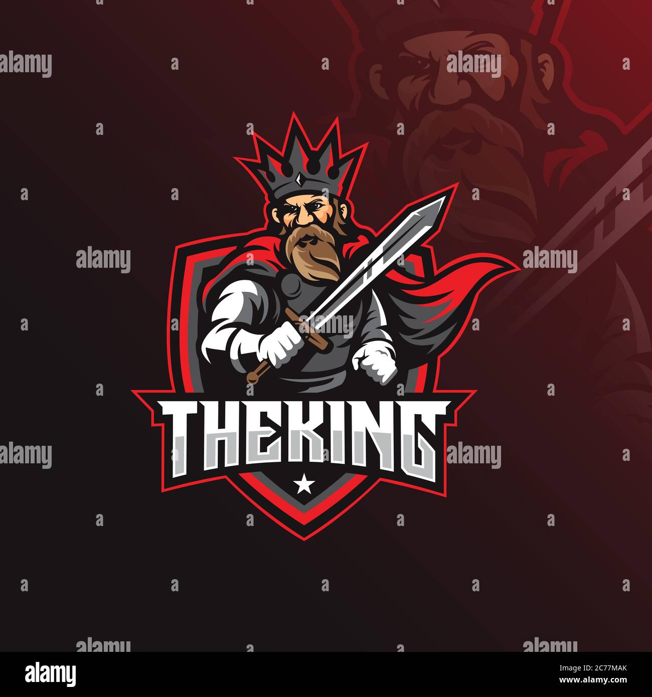 king mascot logo design vector with modern illustration concept style ...