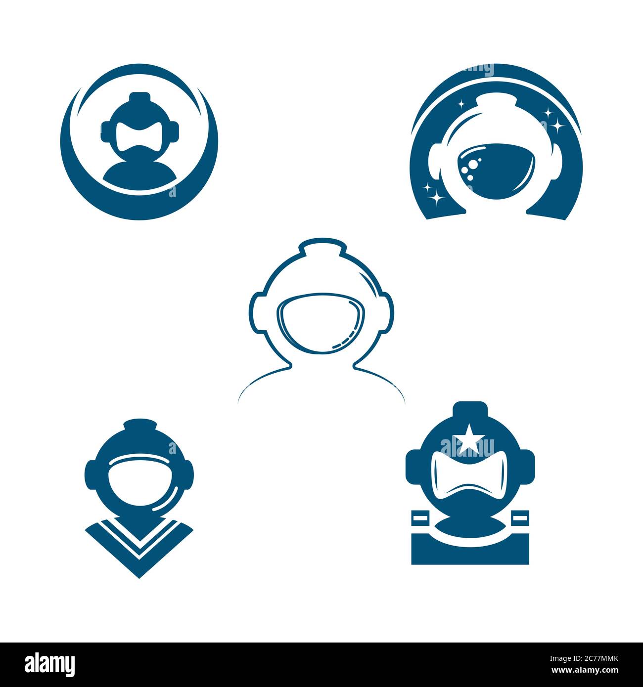 astronaut Vector icon illustration design template Stock Vector Image ...