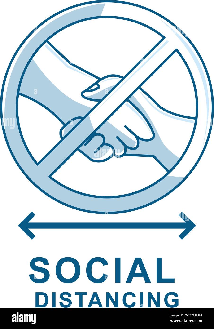 No handshake Avoid touching to prevent spread of corona virus social ...